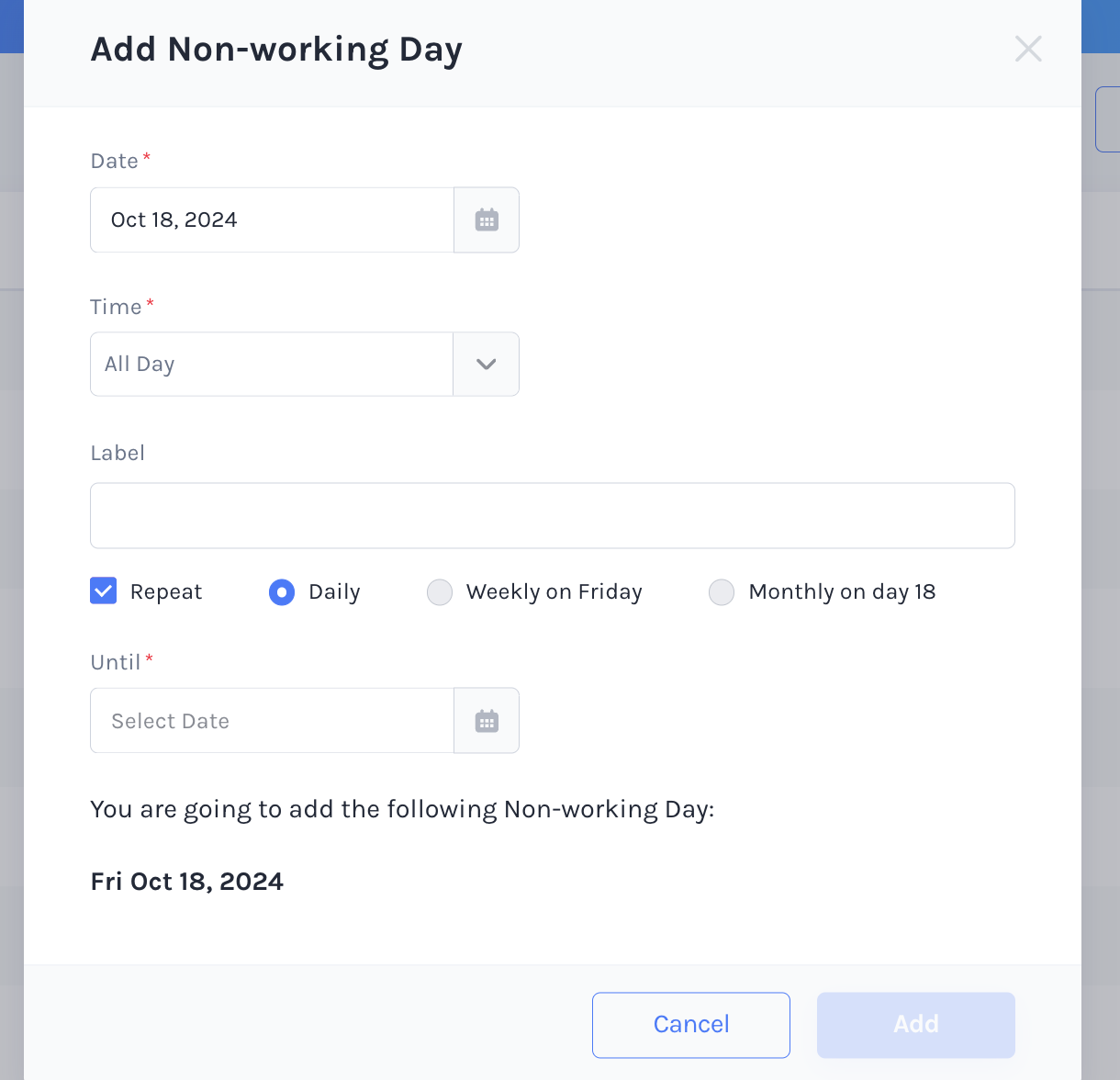 HOW TO: set 'Non Working' Days in WillSub+ – Enriched Schools
